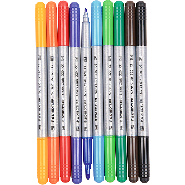 MyTibo GmbH - Duo-Faserstifte, 10 Farben