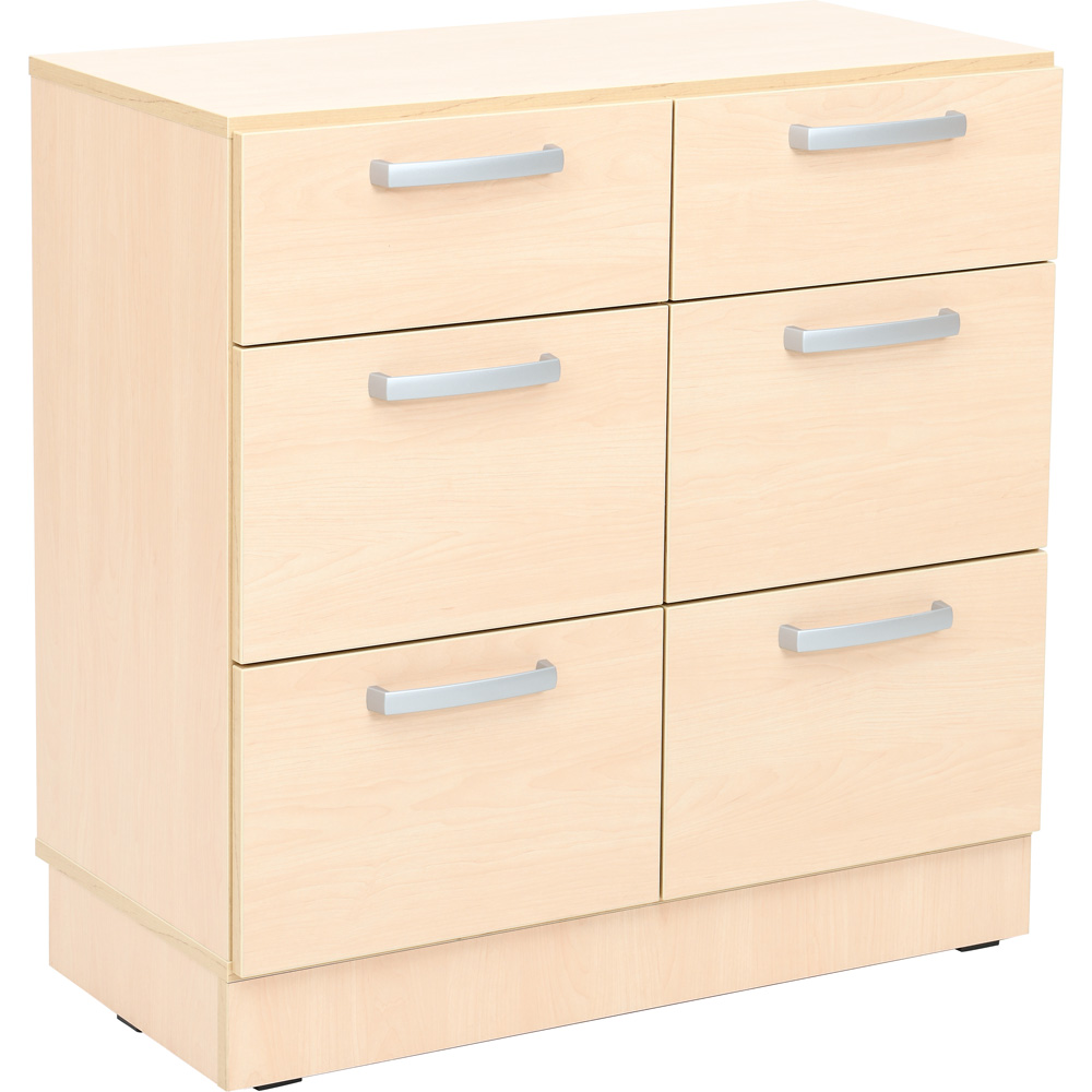 MyTibo GmbH - Grande - Schrank M, T 48, mit 6 Schubladen - Ahorn